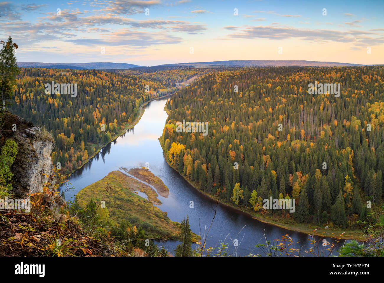 autumn,dawn,sunlight,forest,fog,mist,nature, sunset,russian nature ...