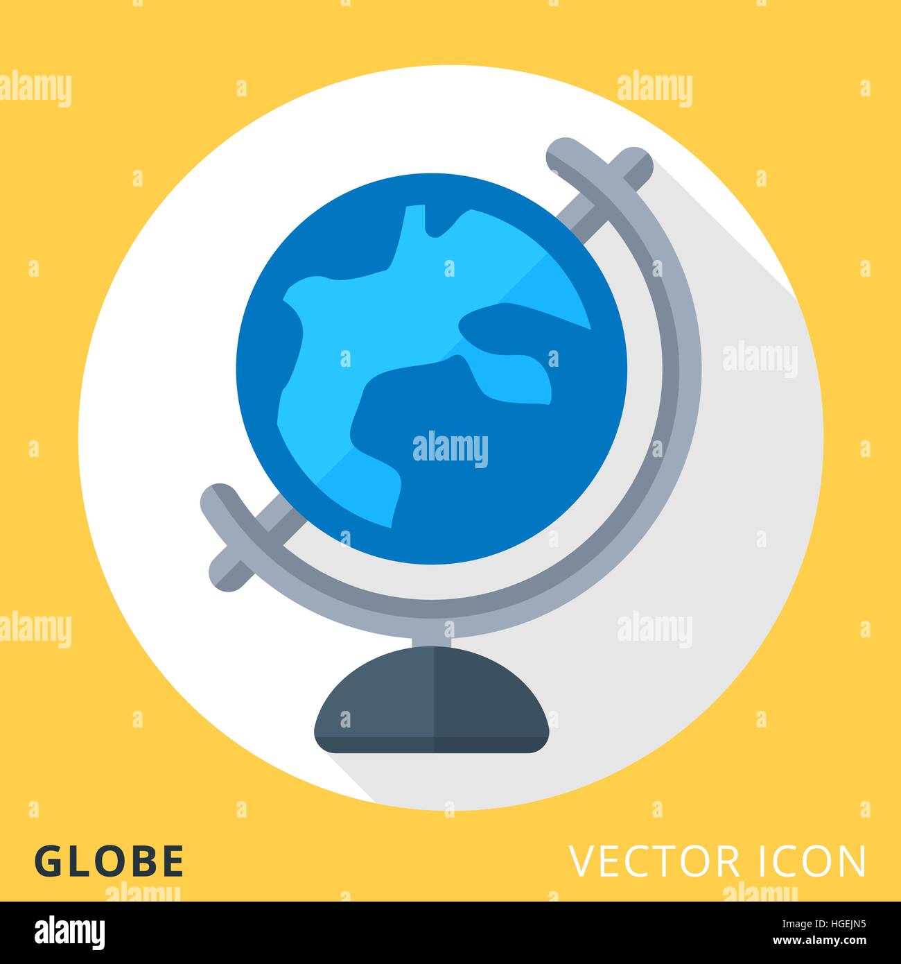 Globe web icon flat design Stock Vector Images - Alamy
