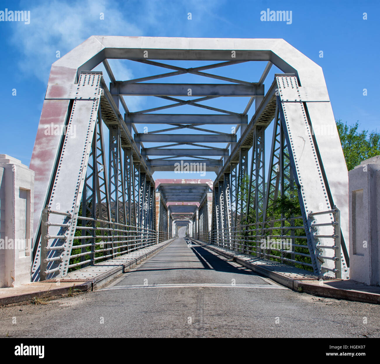 Symmetry Bridges Crossing River Stock Photos & Symmetry Bridges ...