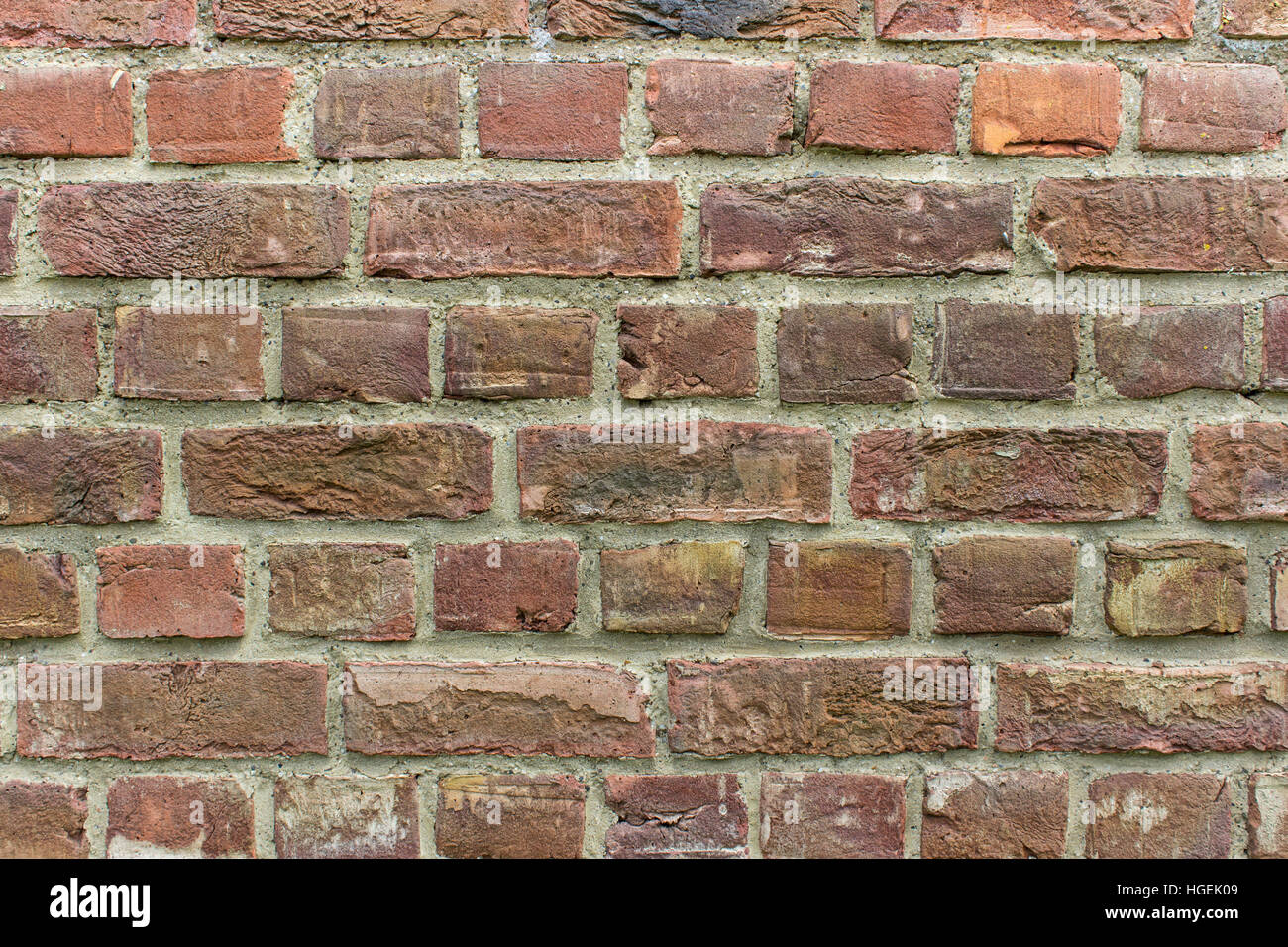 Detail of a wall made of clinker Stock Photo - Alamy