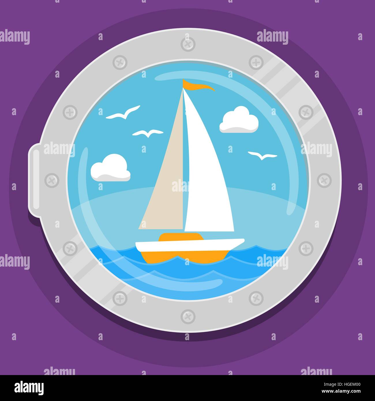 Sailboat cabin Stock Vector Images - Alamy