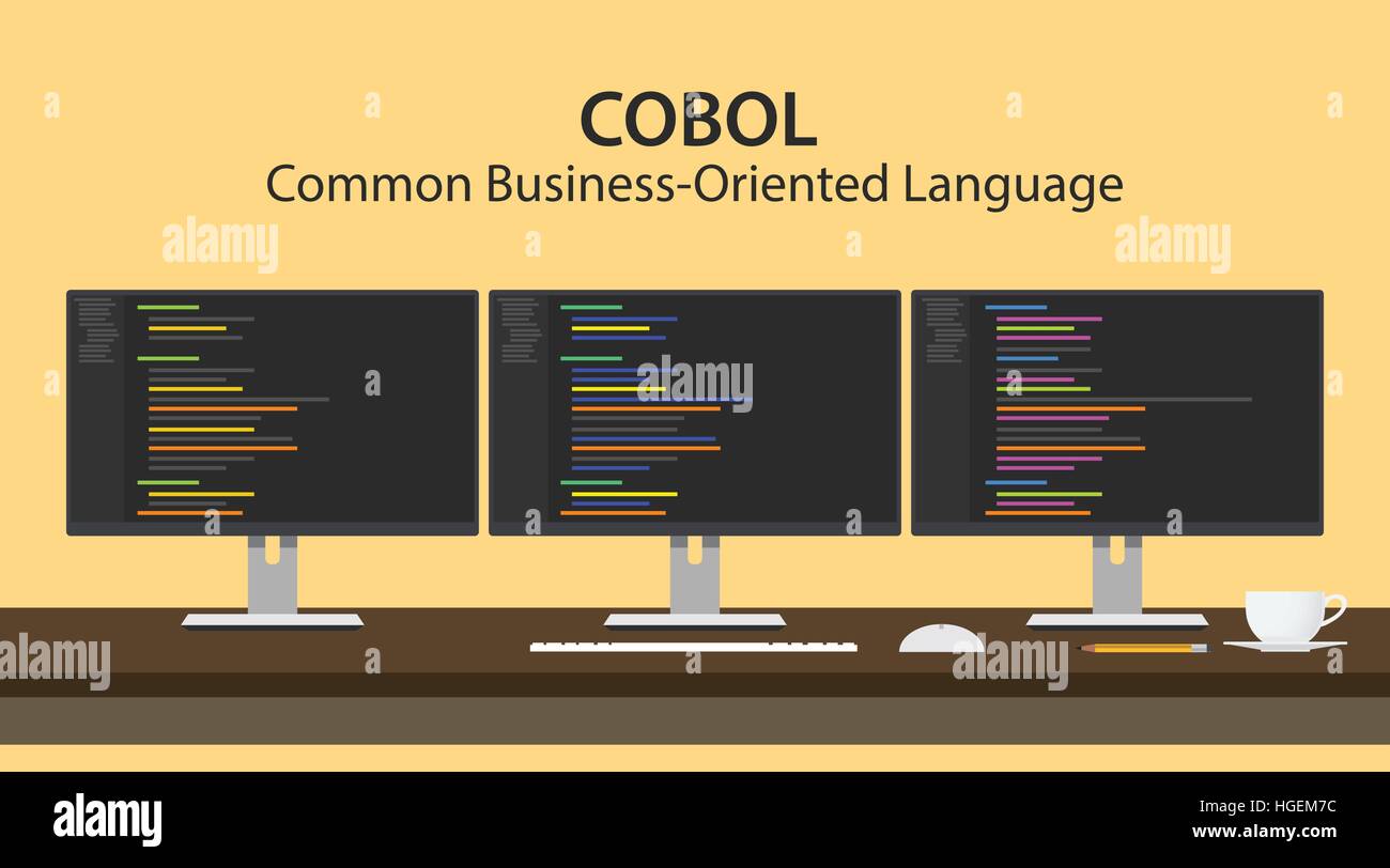 Cobol computer Stock Vector Images - Alamy