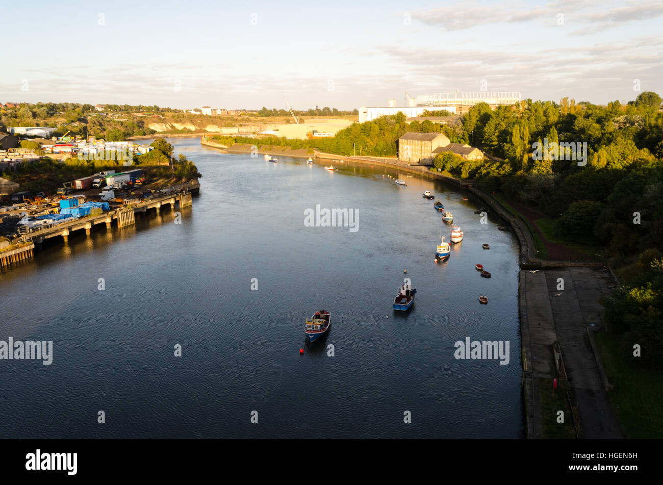 View Looking East Down the River Wear from the Pedestrian Walkway of ...