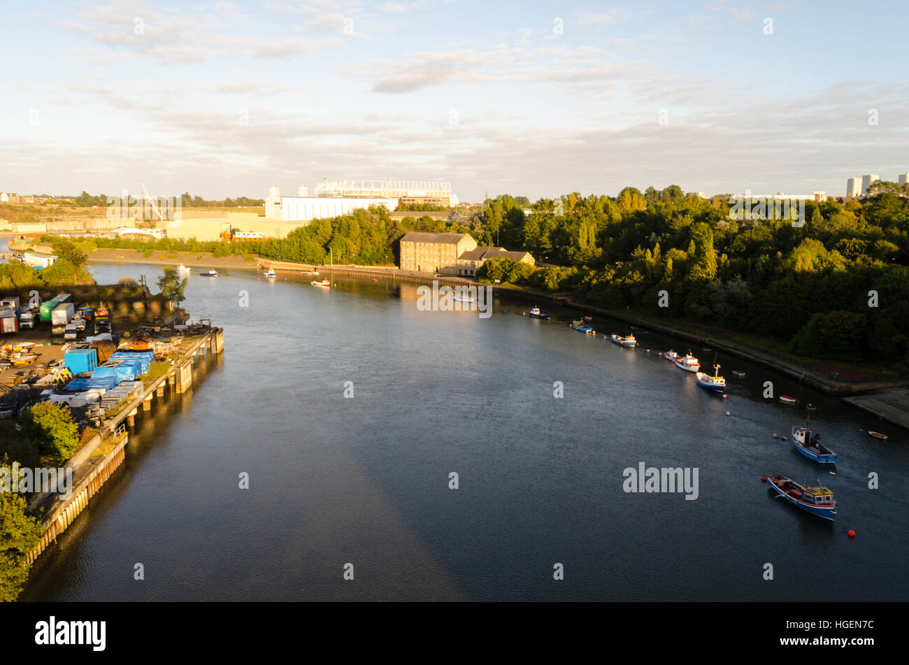 View Looking East Down the River Wear from the Pedestrian Walkway of ...