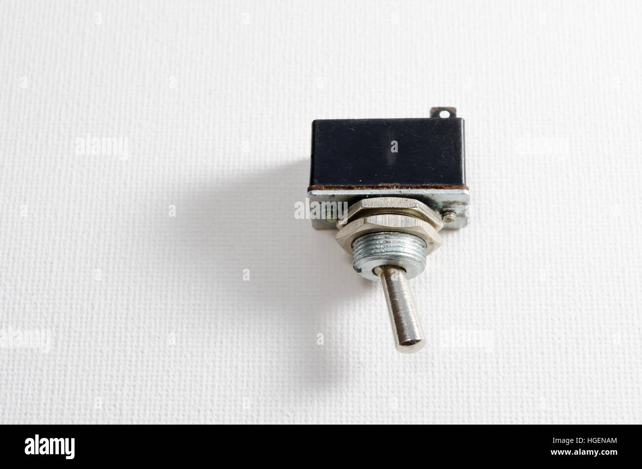 A Studio Photograph of an Old Metal Toggle Switch Stock Photo - Alamy