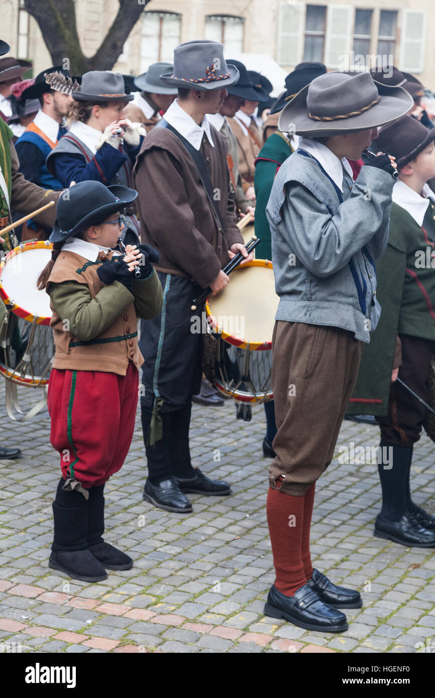 Members of musical band in period costume Stock Photo - Alamy