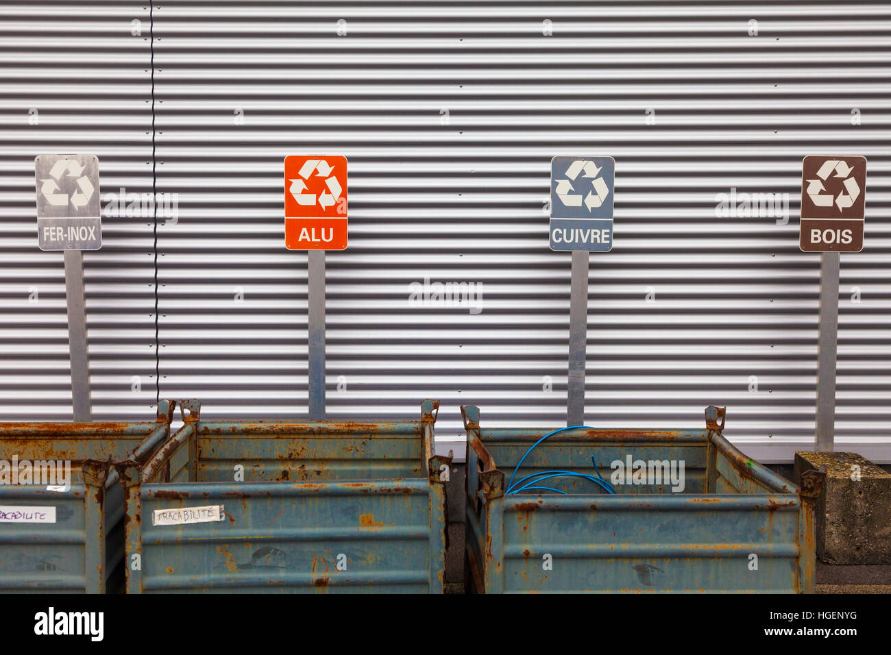 Recycling signs waste products hi-res stock photography and images - Alamy