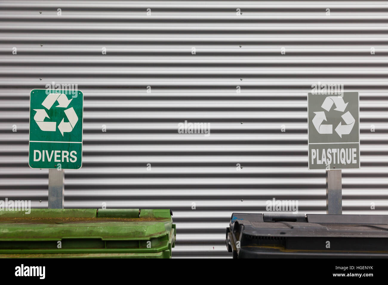 Recycling signs for plastic and other materials Stock Photo - Alamy