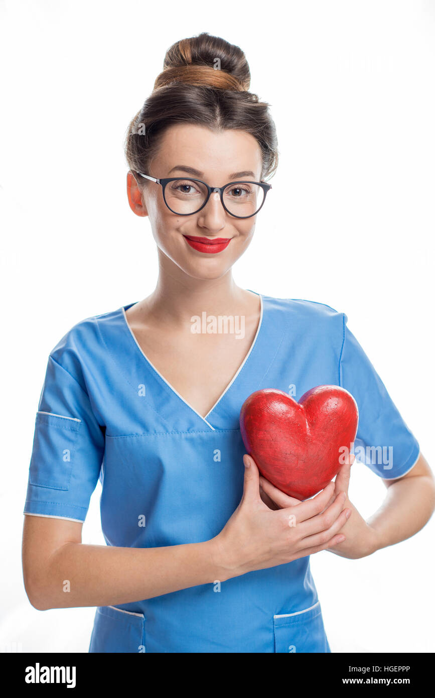 Cardiologist with heart shape Stock Photo - Alamy
