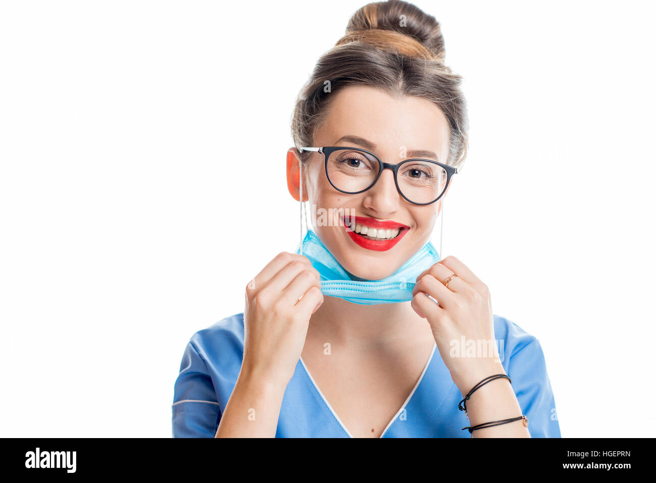 Surgeon at work wearing face mask hi-res stock photography and images ...