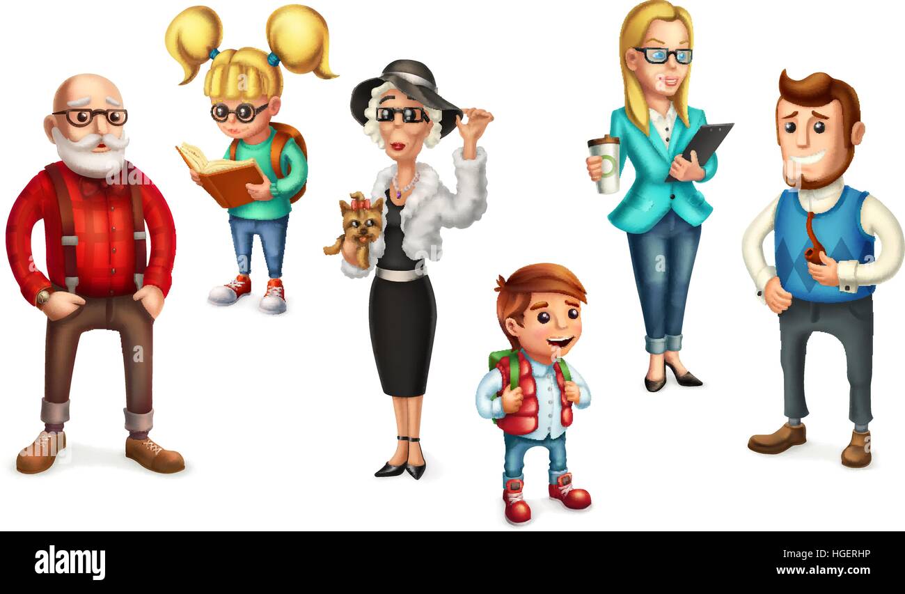 Boy with his family Stock Vector Images - Alamy
