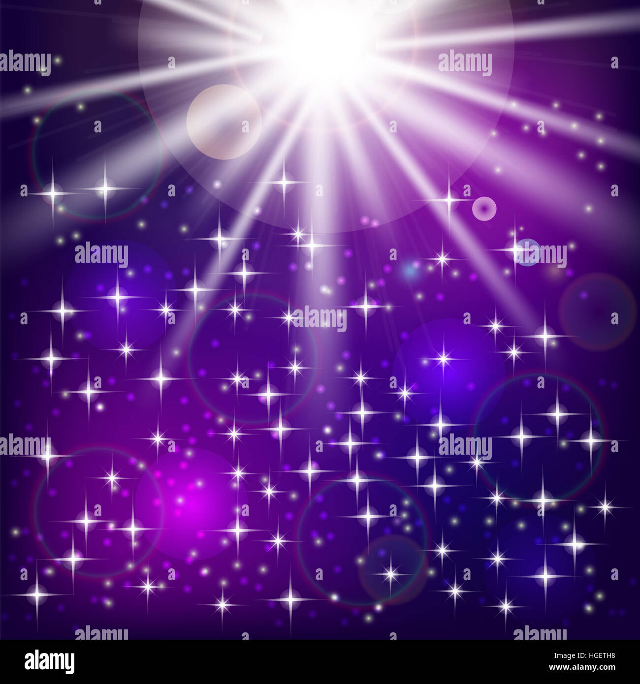 Sun rays and light effects. Vector illustration Stock Photo - Alamy