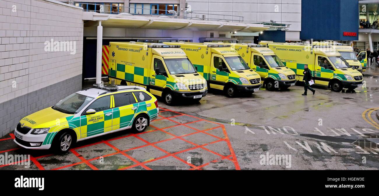Ambulances outside the Accident and Emergency Department of the Royal ...
