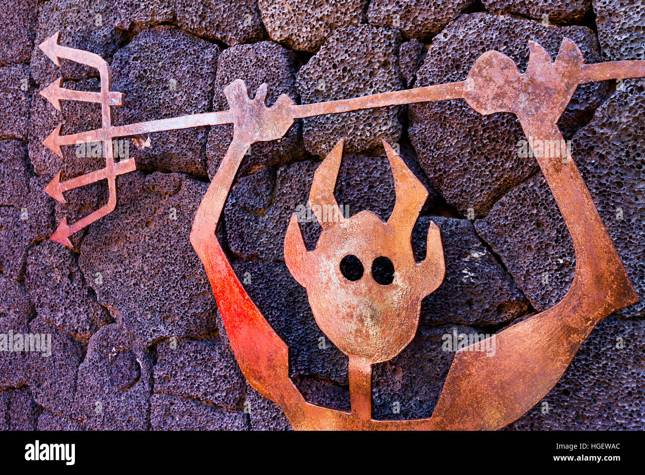 Canary islands lanzarote devil symbol hi-res stock photography and ...