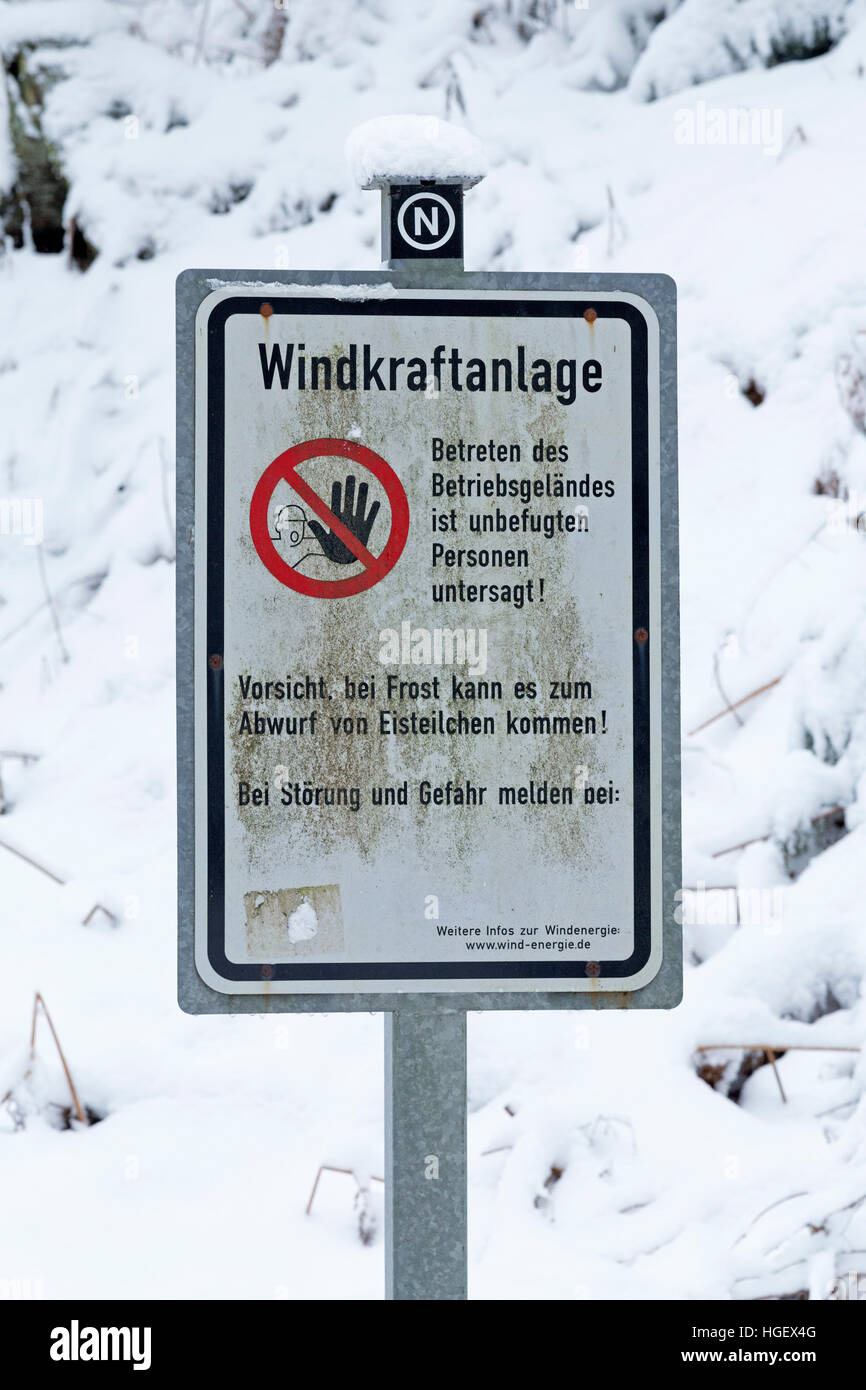 Windmill with warning sign hi-res stock photography and images - Alamy
