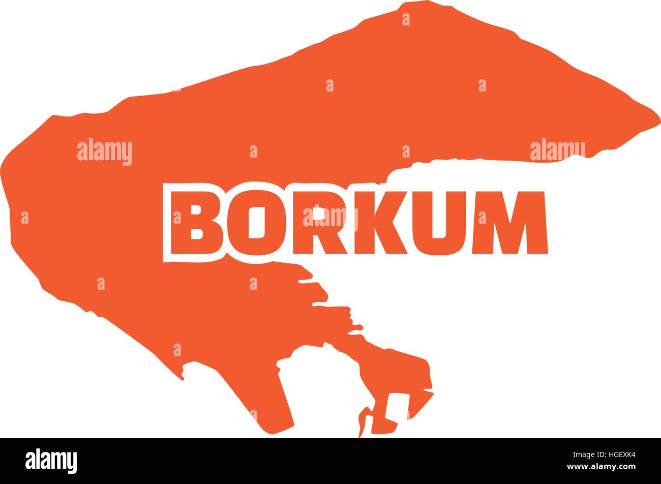 Borkum map hi-res stock photography and images - Alamy