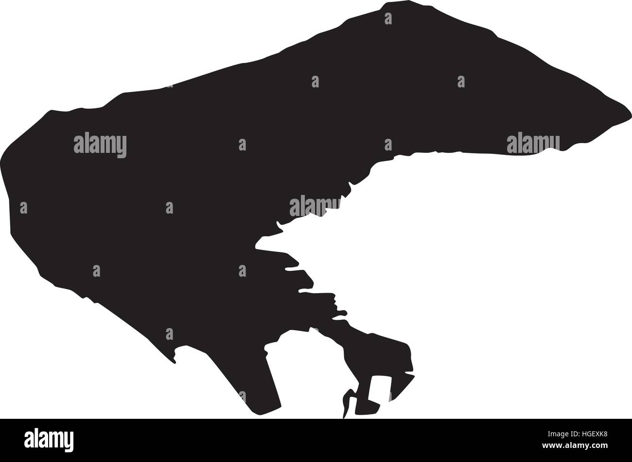 Borkum germany map silhouette hi-res stock photography and images - Alamy