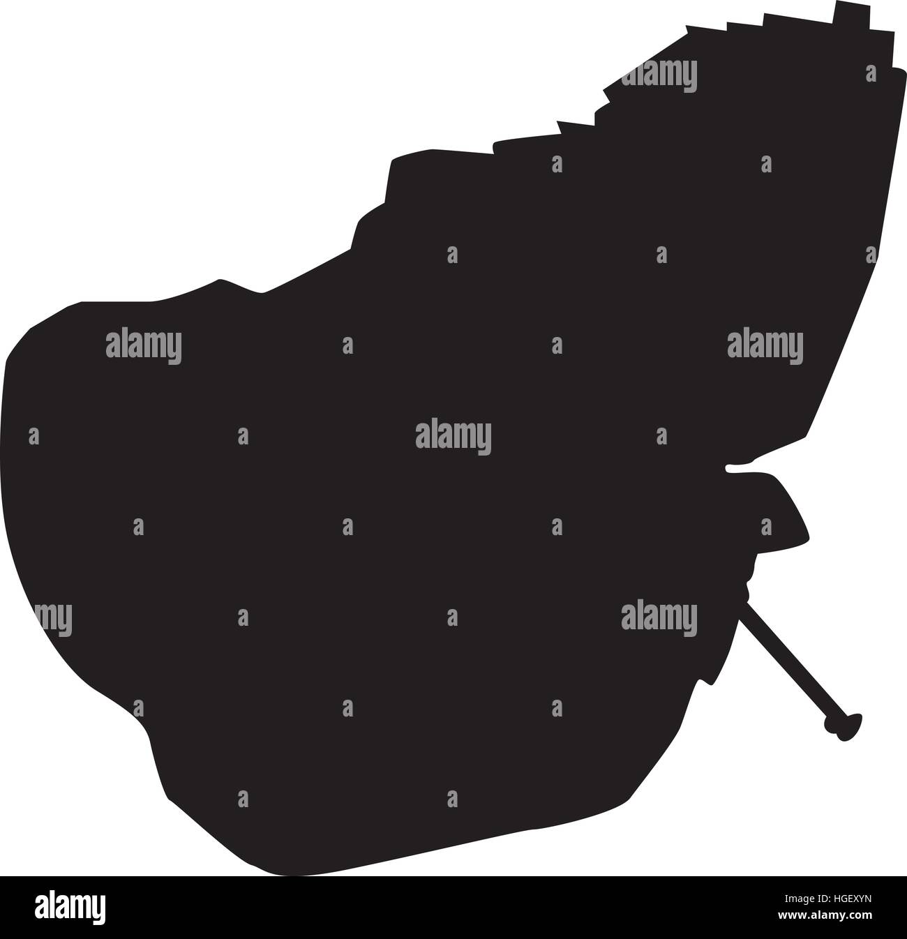 Pellworm map silhouette Stock Vector Image & Art - Alamy
