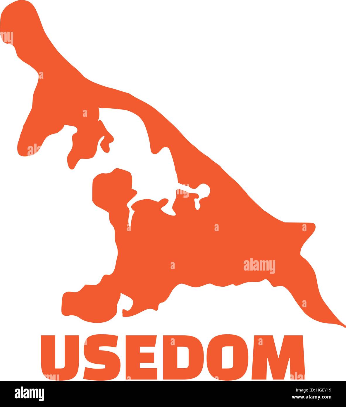 Usedom map with name Stock Vector Image & Art - Alamy