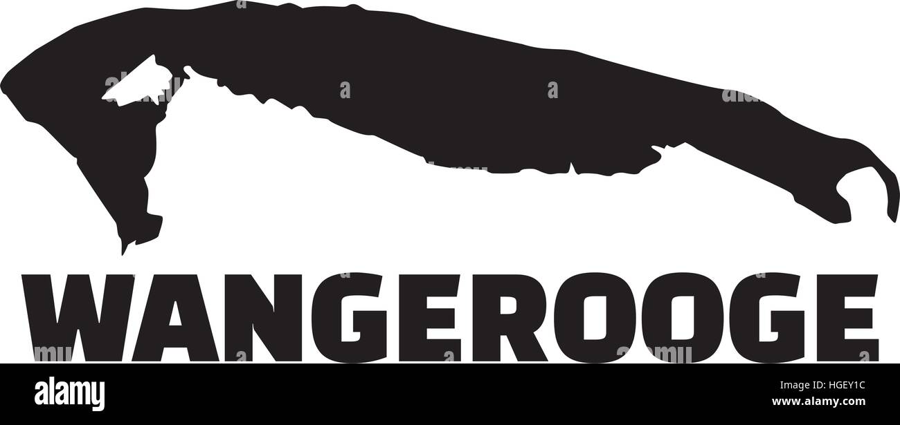 Wangerooge map with name Stock Vector Image & Art - Alamy