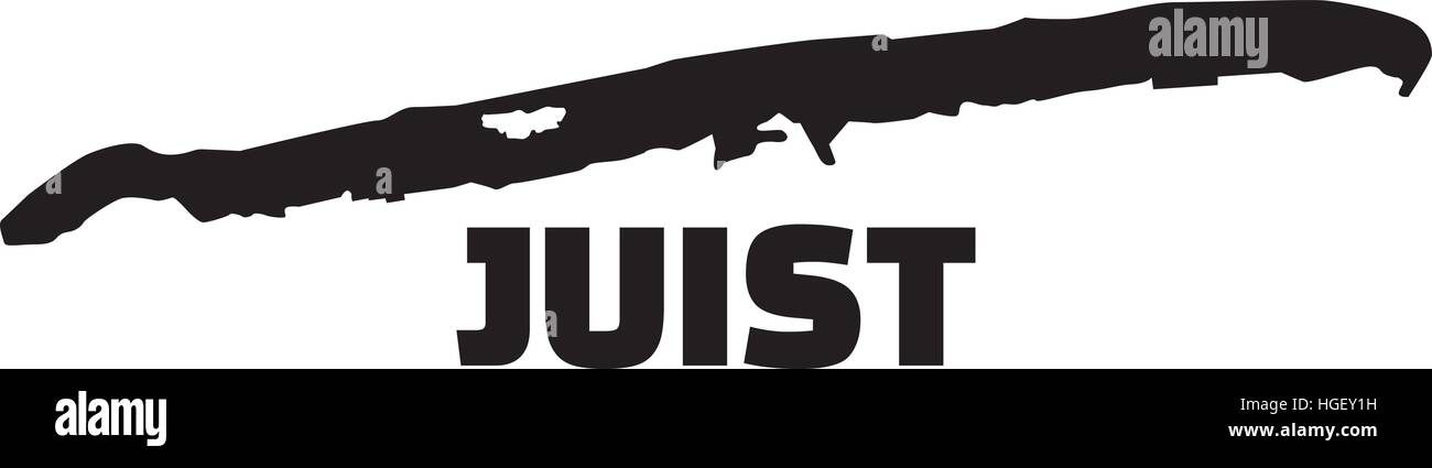 Juist map with name Stock Vector Image & Art - Alamy