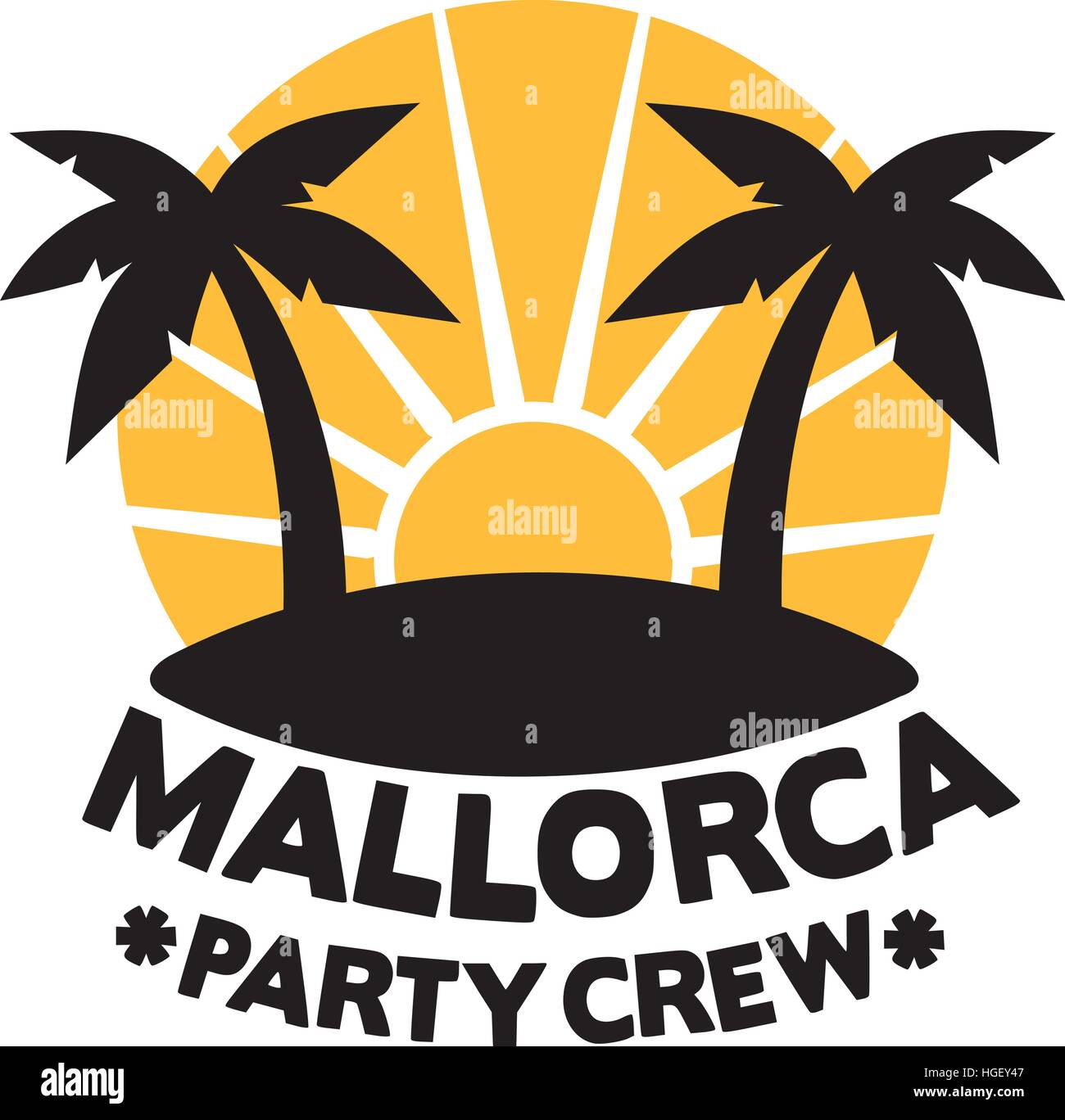 Mallorca party crew Stock Vector Images - Alamy