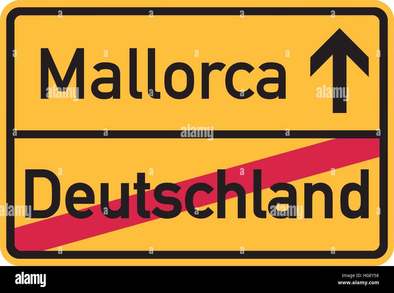 From Germany to mallorca - german sign Stock Vector Image & Art - Alamy