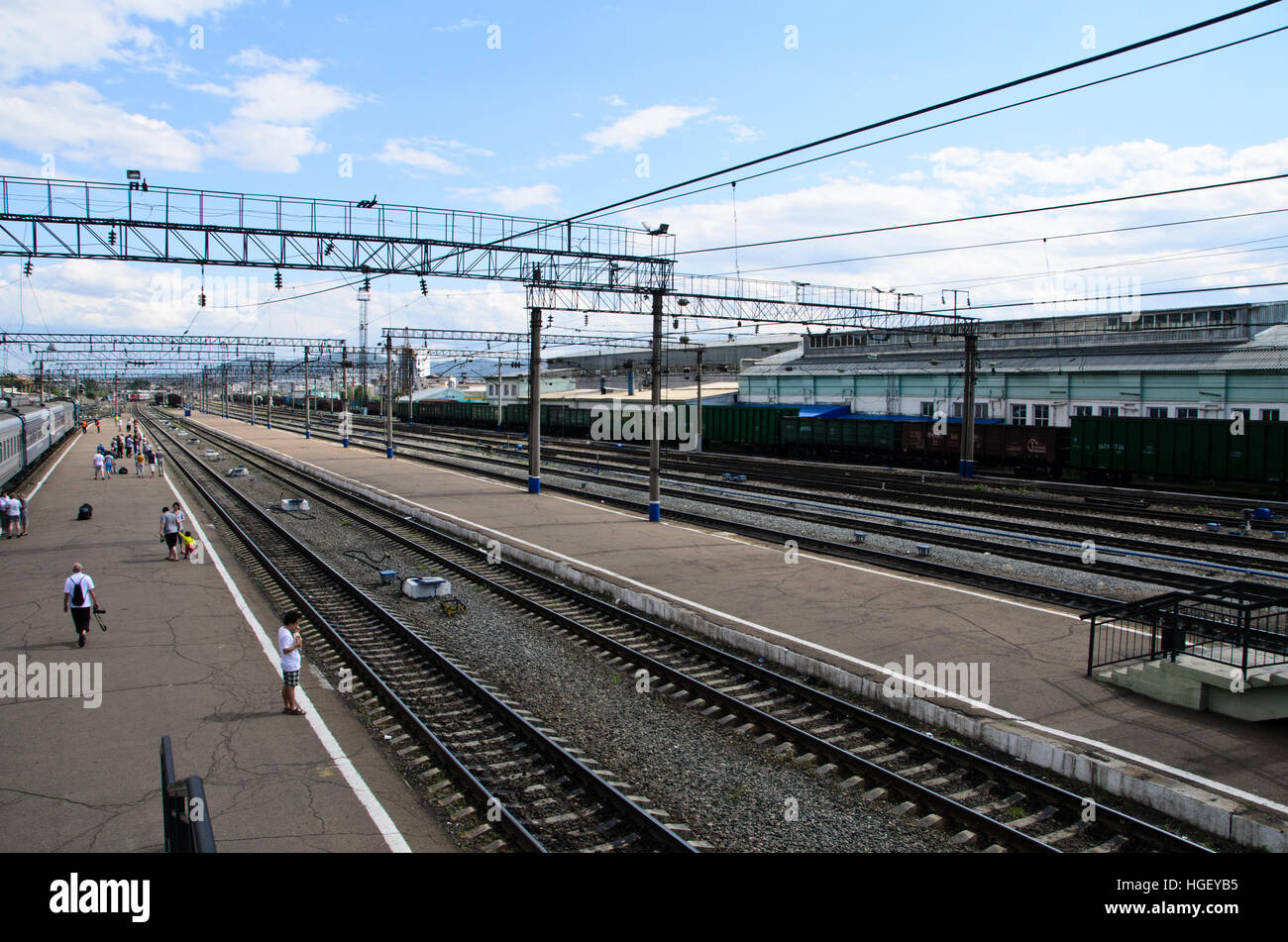 A train station in Siberia on Trans-Siberia route Stock Photo - Alamy