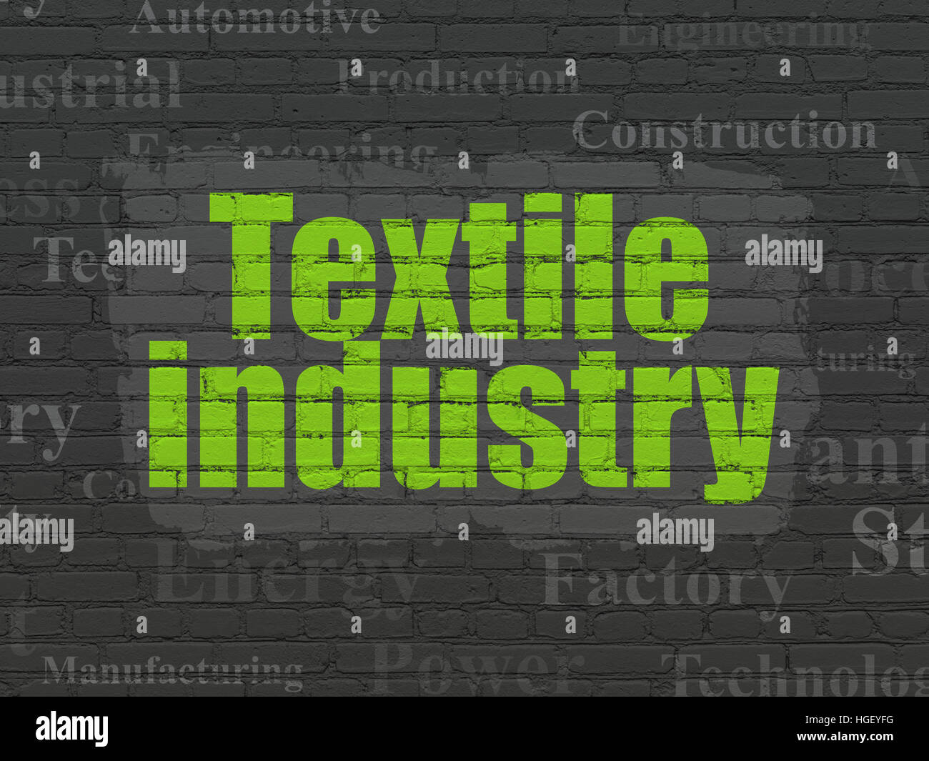 Industry concept: Textile Industry on wall background Stock Photo - Alamy