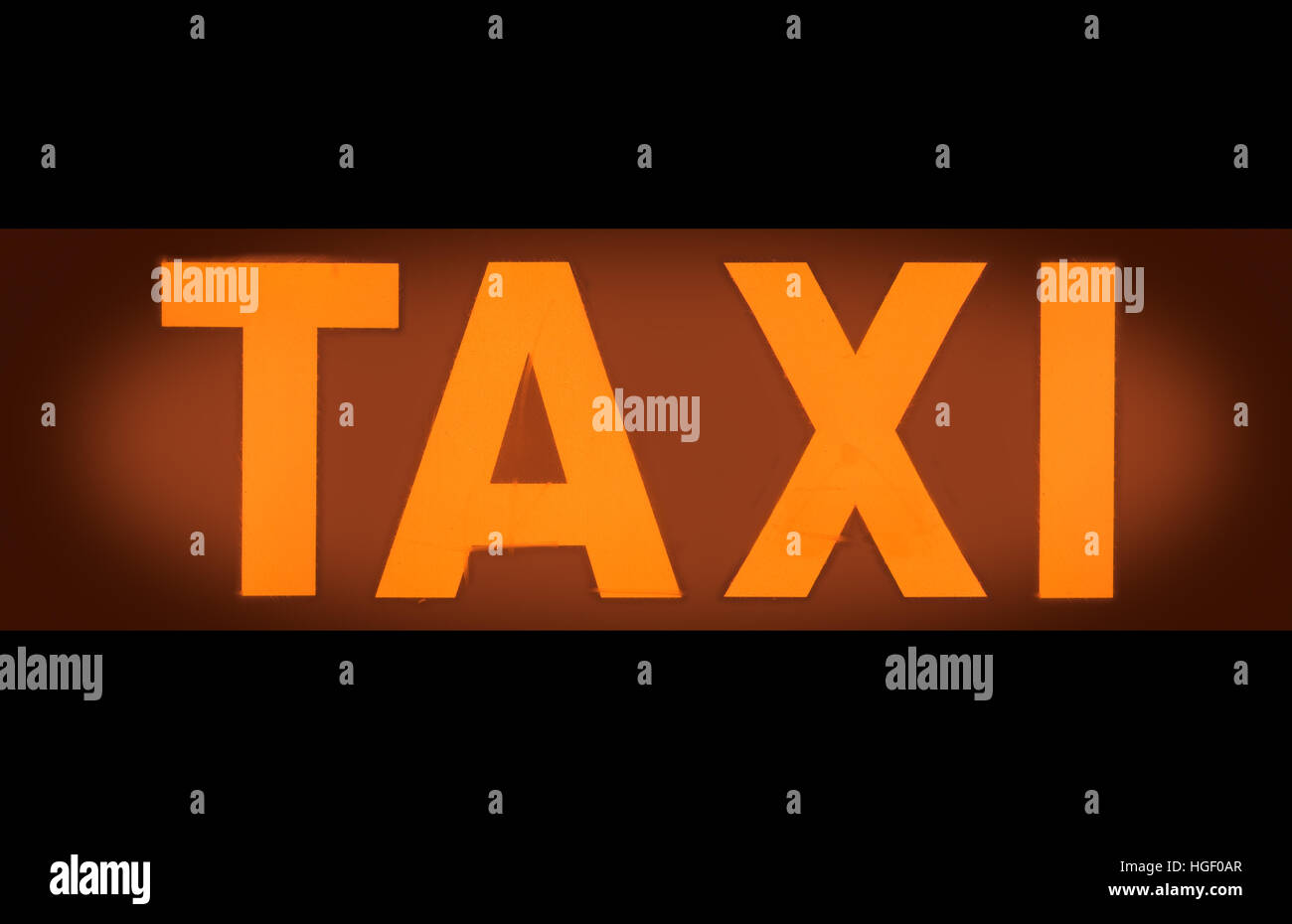 Taxi sign black background hi-res stock photography and images - Alamy