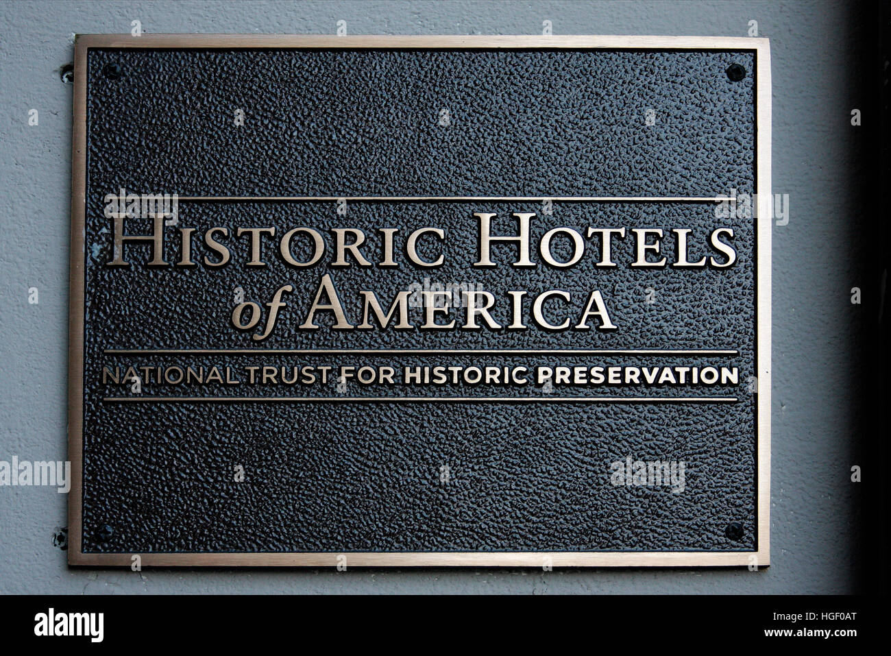 Historic Hotels of America sign Stock Photo - Alamy