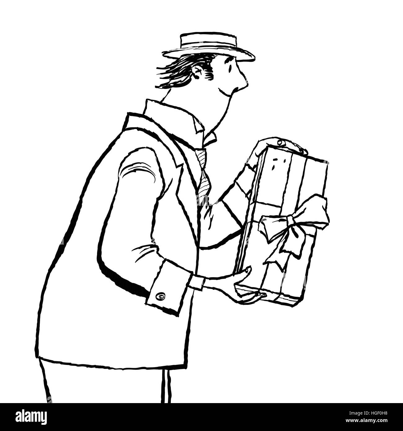 Retro hat box Black and White Stock Photos & Images - Alamy