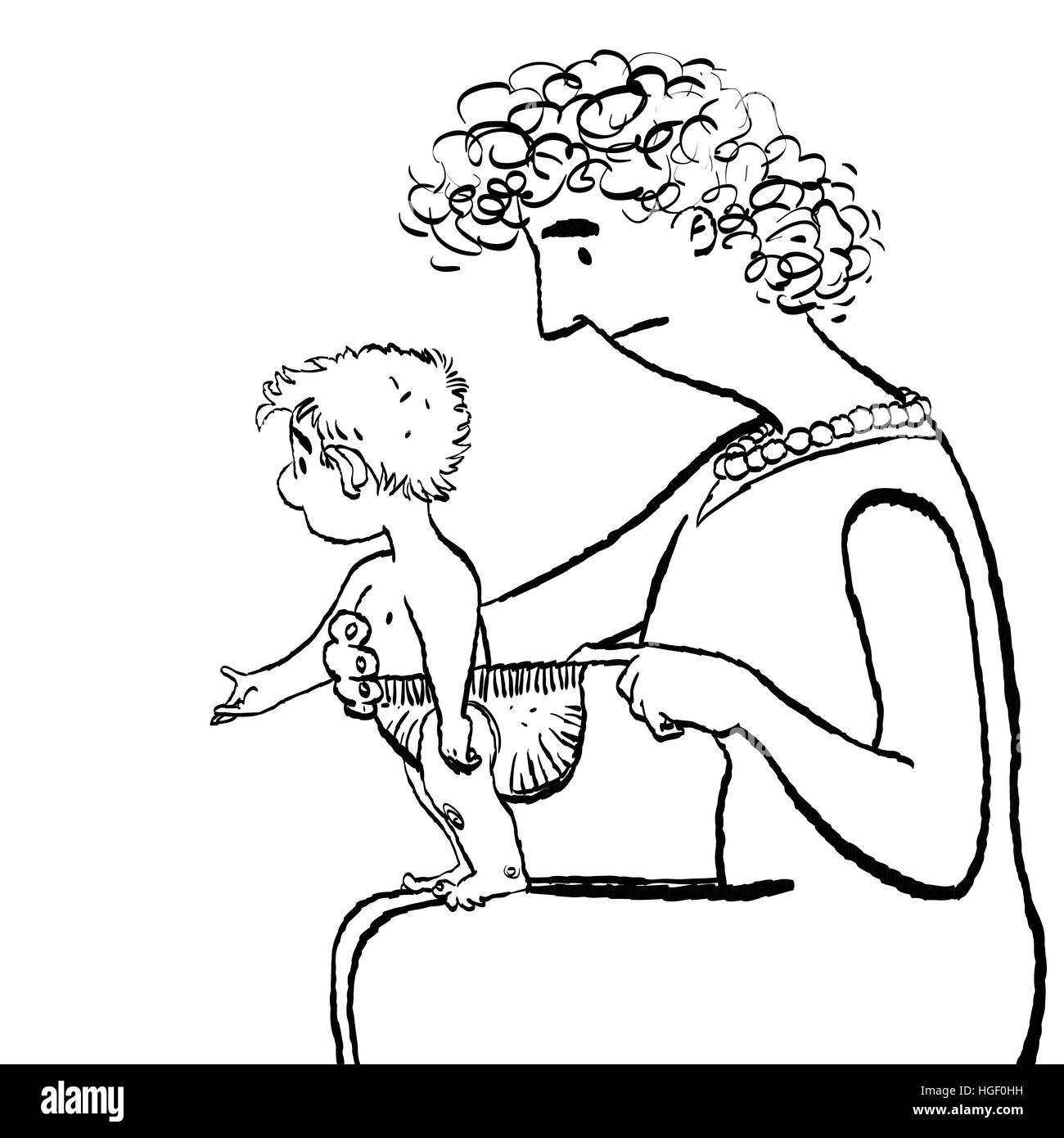 White diaper Stock Vector Images - Alamy