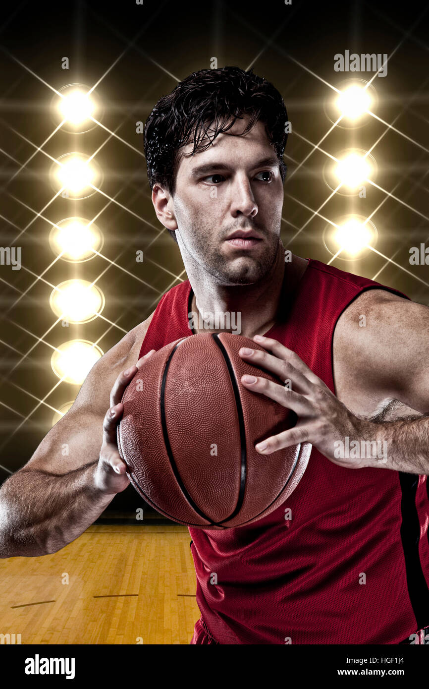 Red basketball field hi-res stock photography and images - Alamy