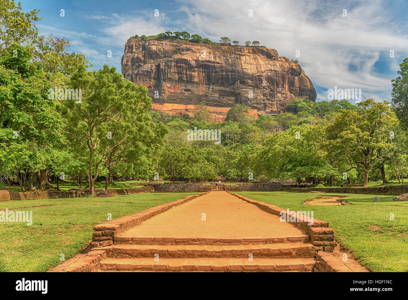 Sri Lanka: ancient Lion Rock fortress in Sigiriya Stock Photo - Alamy