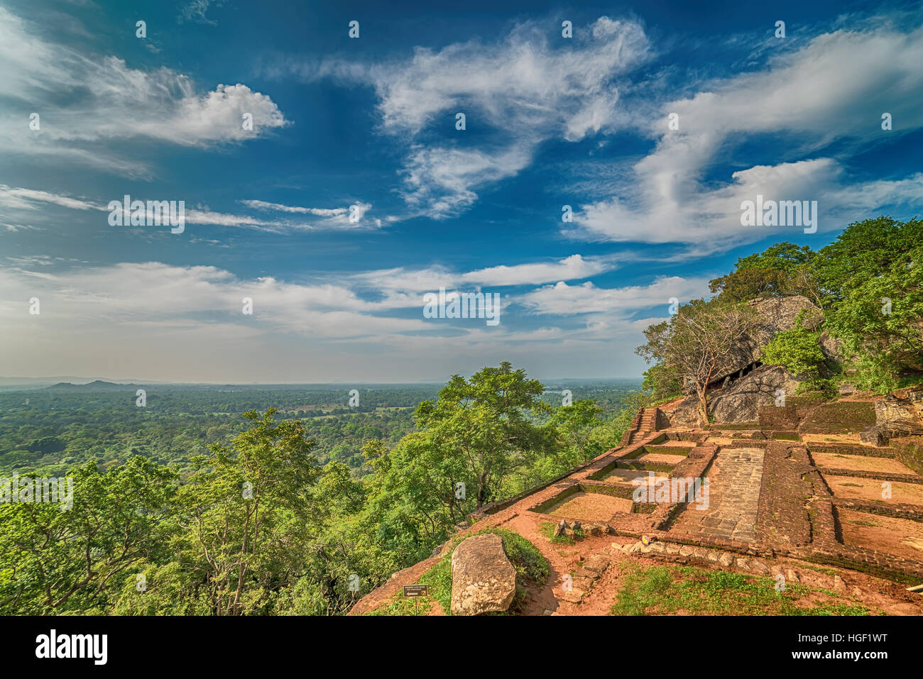 Sri Lanka: ancient Lion Rock fortress in Sigiriya Stock Photo - Alamy