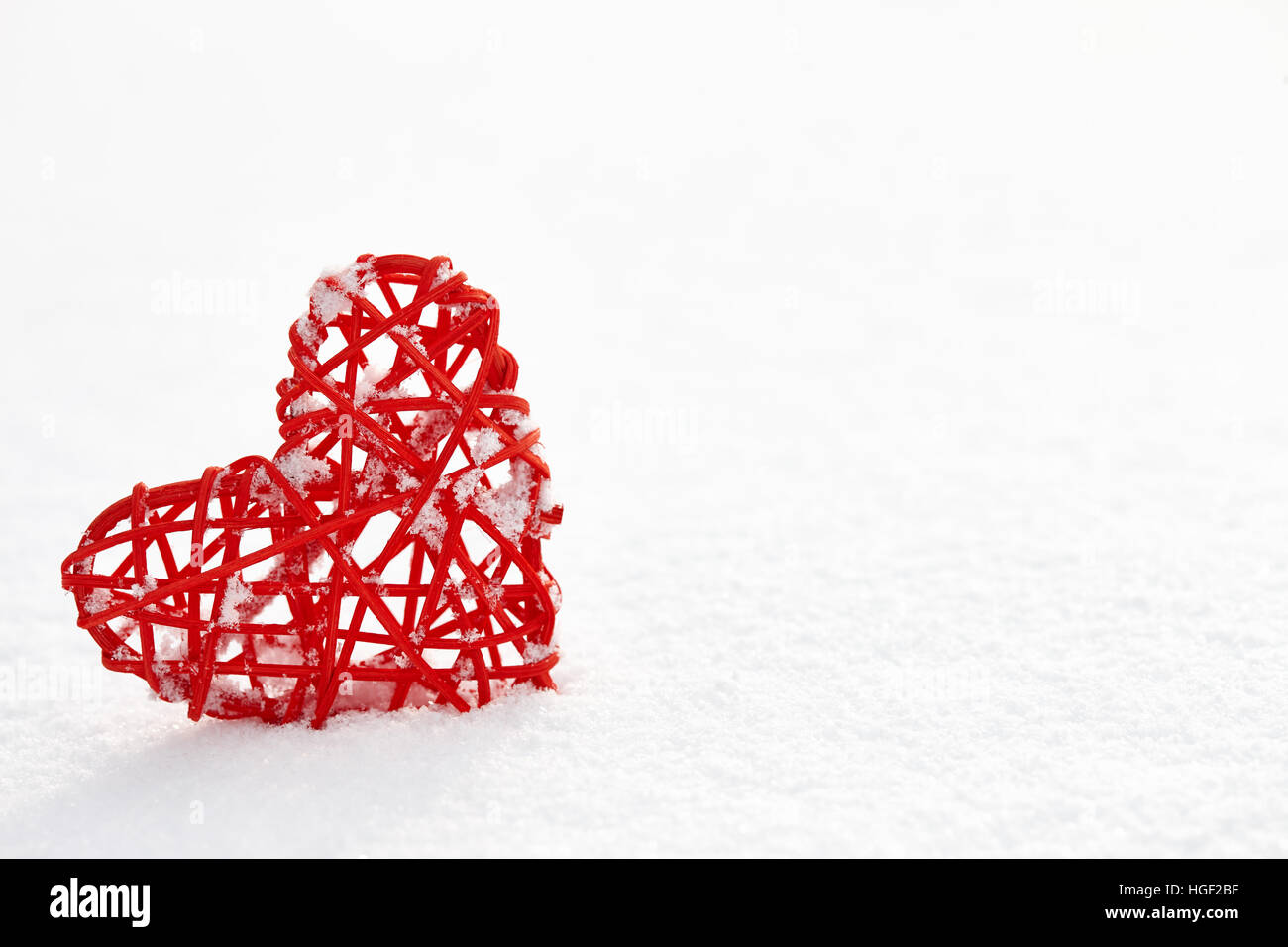 Heart snow red hi-res stock photography and images - Alamy