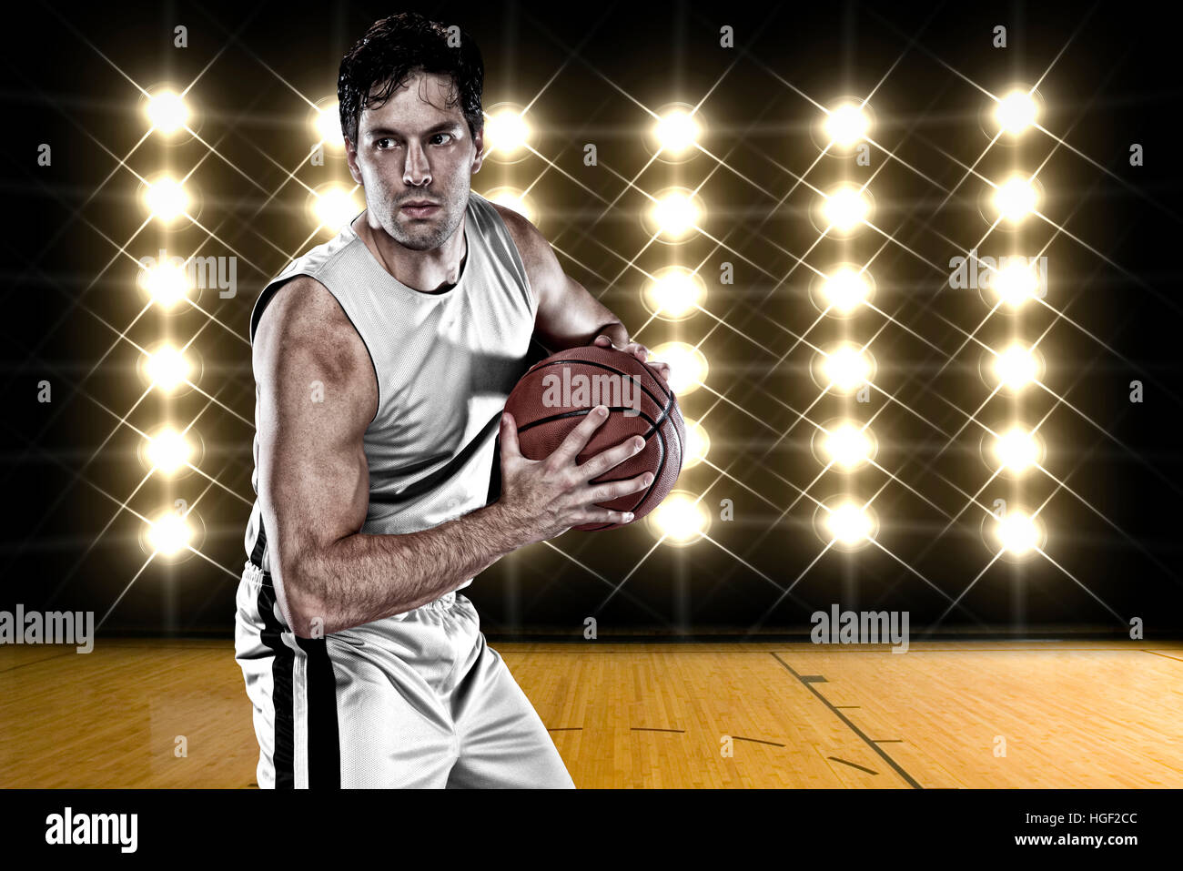 Basketball player on white uniform hi-res stock photography and images ...