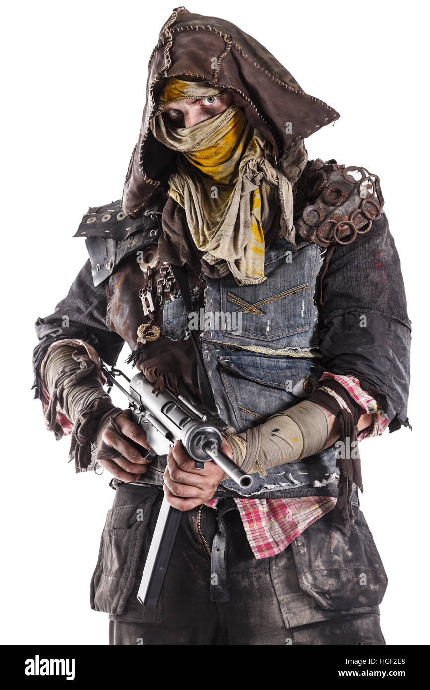 post apocalypse survivor with weapons Stock Photo - Alamy