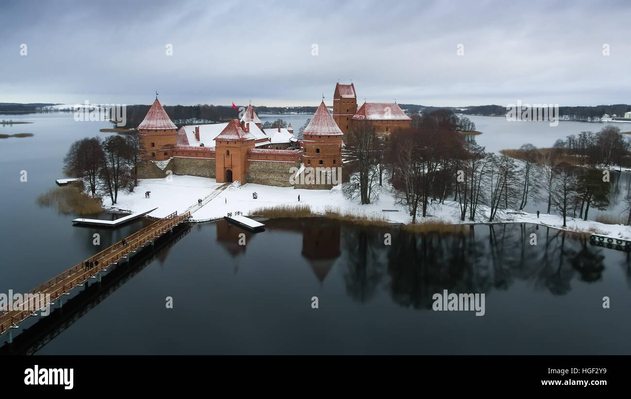 Trakai island castle snow hi-res stock photography and images - Alamy