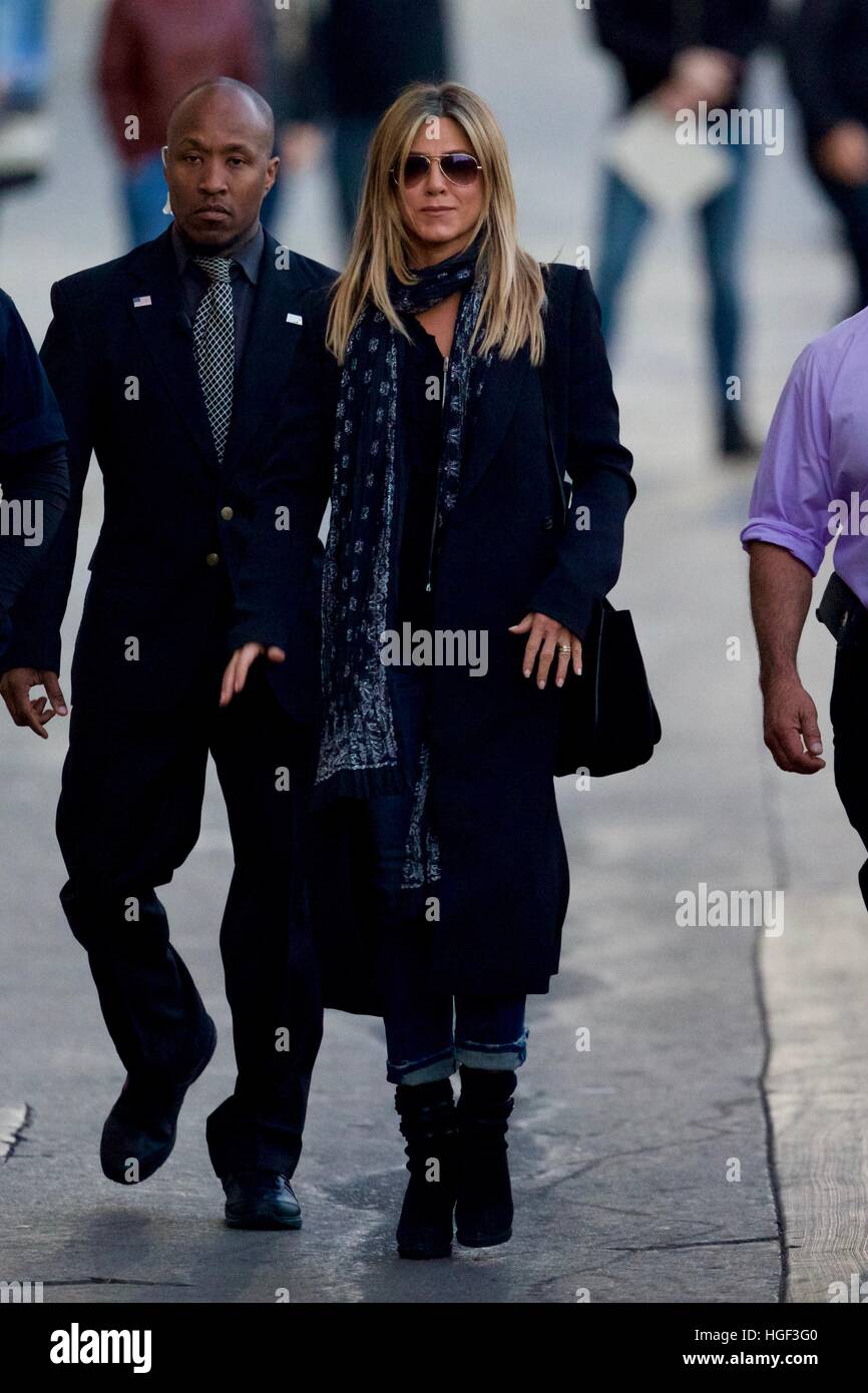 Jennifer Aniston seen arriving at the ABC studios for Jimmy Kimmel Live ...