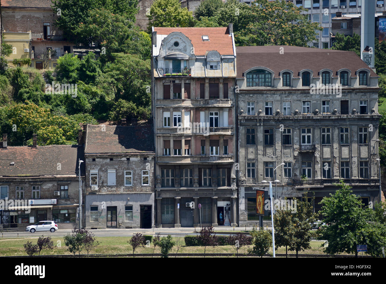 Old buildings in the riverside of Belgrade's Old Town Stock Photo - Alamy
