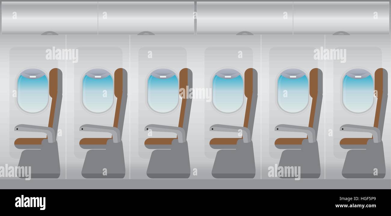 Airplane seat view Stock Vector Images - Alamy