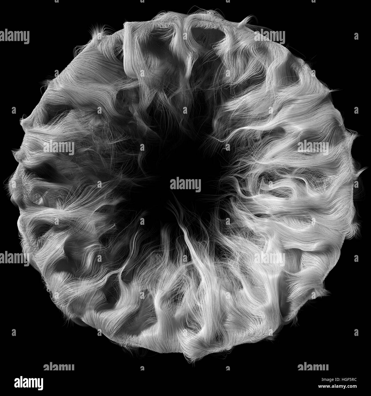 Hair tails Black and White Stock Photos & Images - Alamy