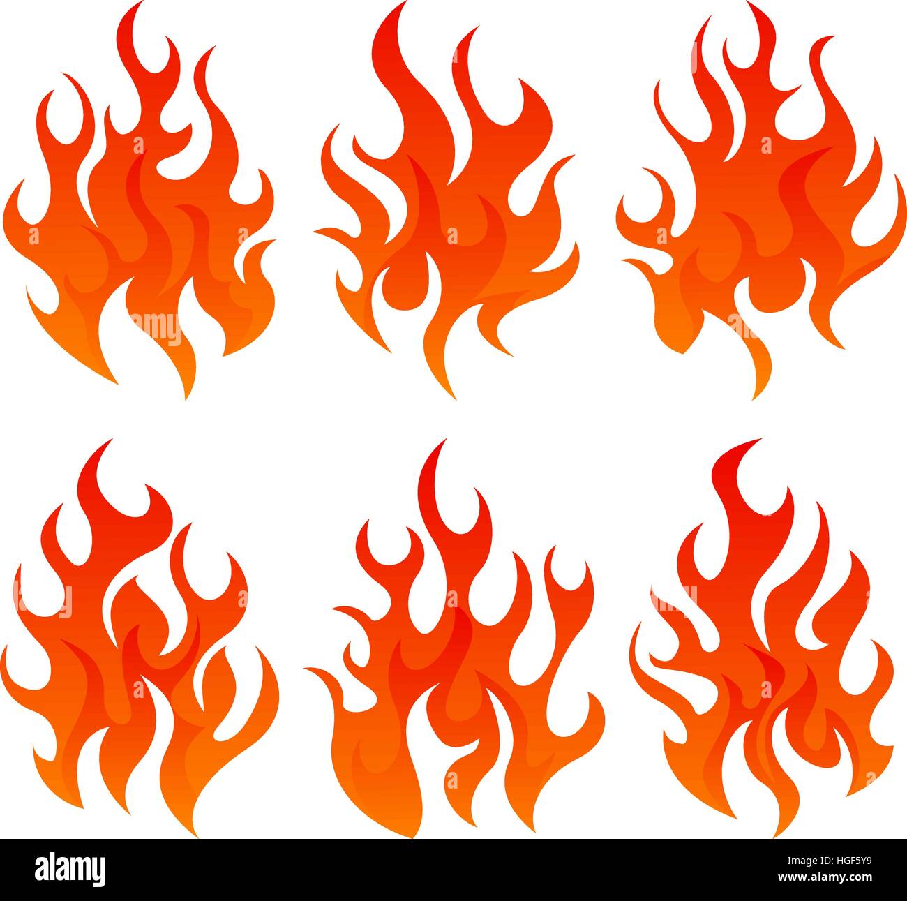 Six simple fire icon on white background Stock Vector Image & Art - Alamy