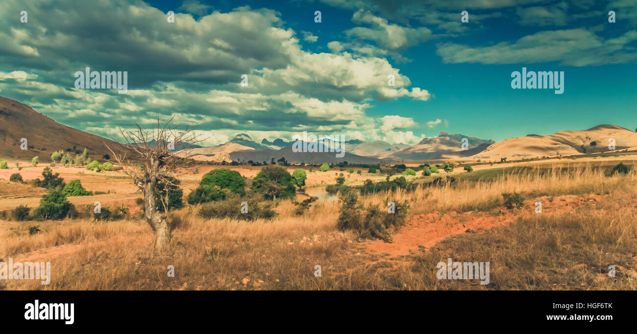 Stunning landscape of Madagascar central highlands Stock Photo - Alamy