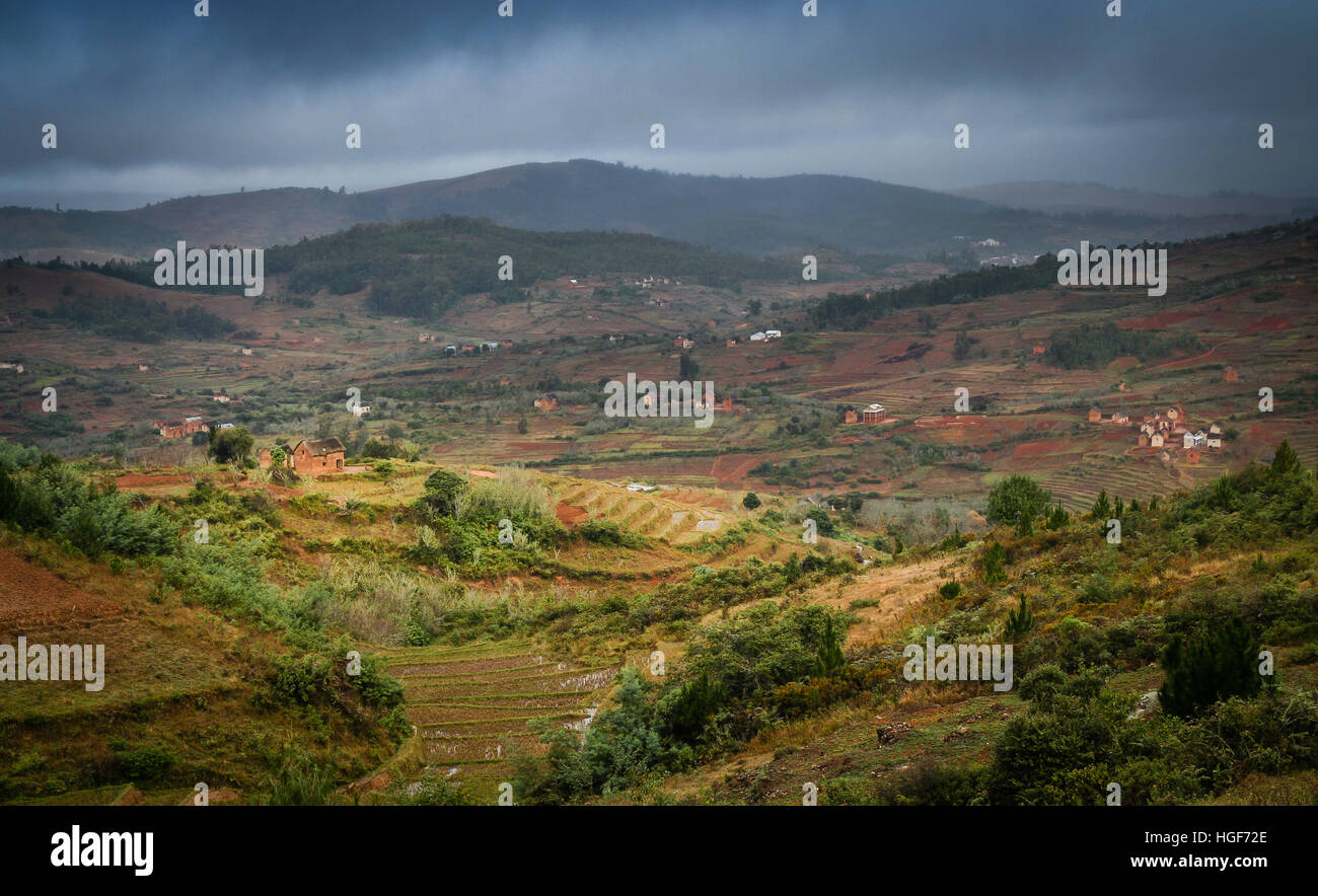 Stunning landscape of Madagascar central highlands Stock Photo - Alamy