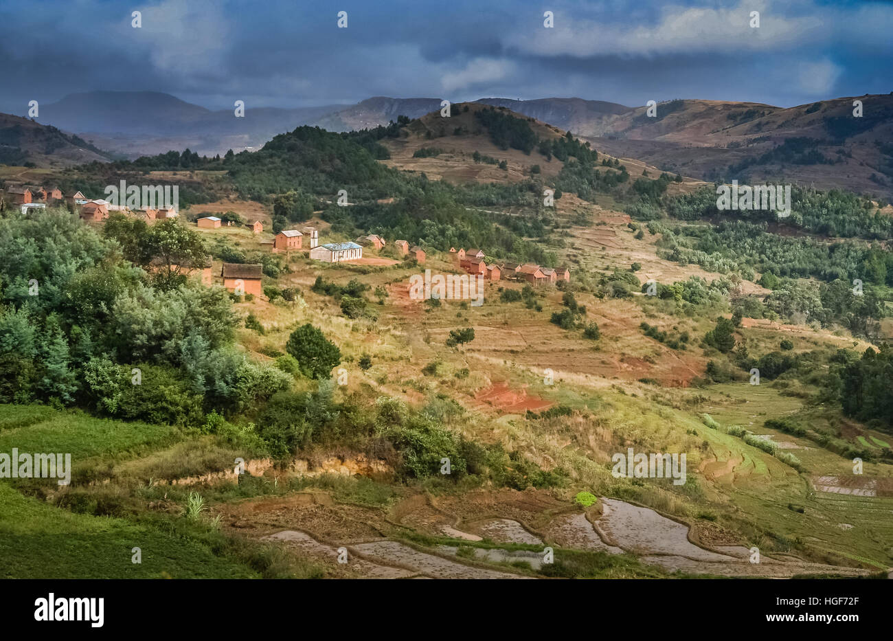 Stunning landscape of Madagascar central highlands Stock Photo - Alamy