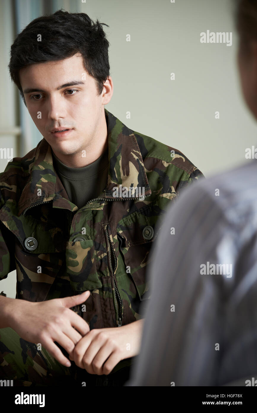 Military Woman And Military Man Talking High Resolution Stock ...