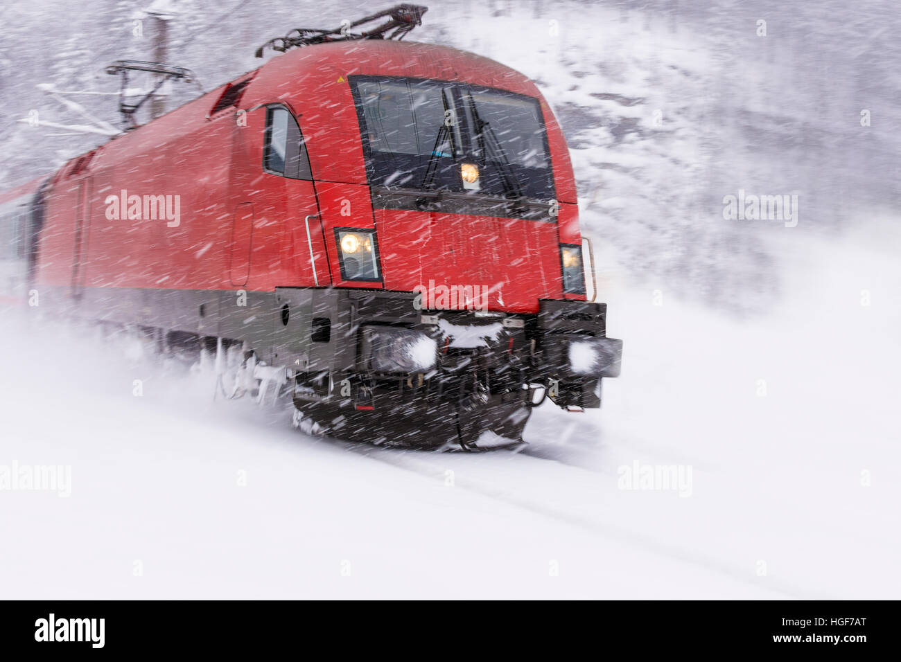 Snowfall on railway High Resolution Stock Photography and Images - Alamy